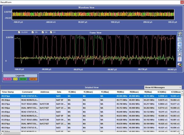 QSPI Electrical Validation and Protocol Decode Software
