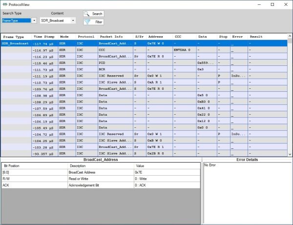 I3c Protocol Trigger And Decode Software