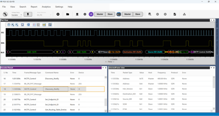 MCTP Protocol Exerciser & Analyzer over I3C - Prodigy Technovations